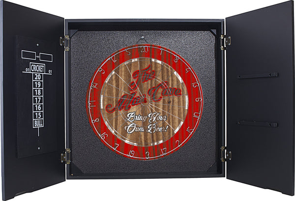 BNC Man Cave Dart Board + Cabinet Combo