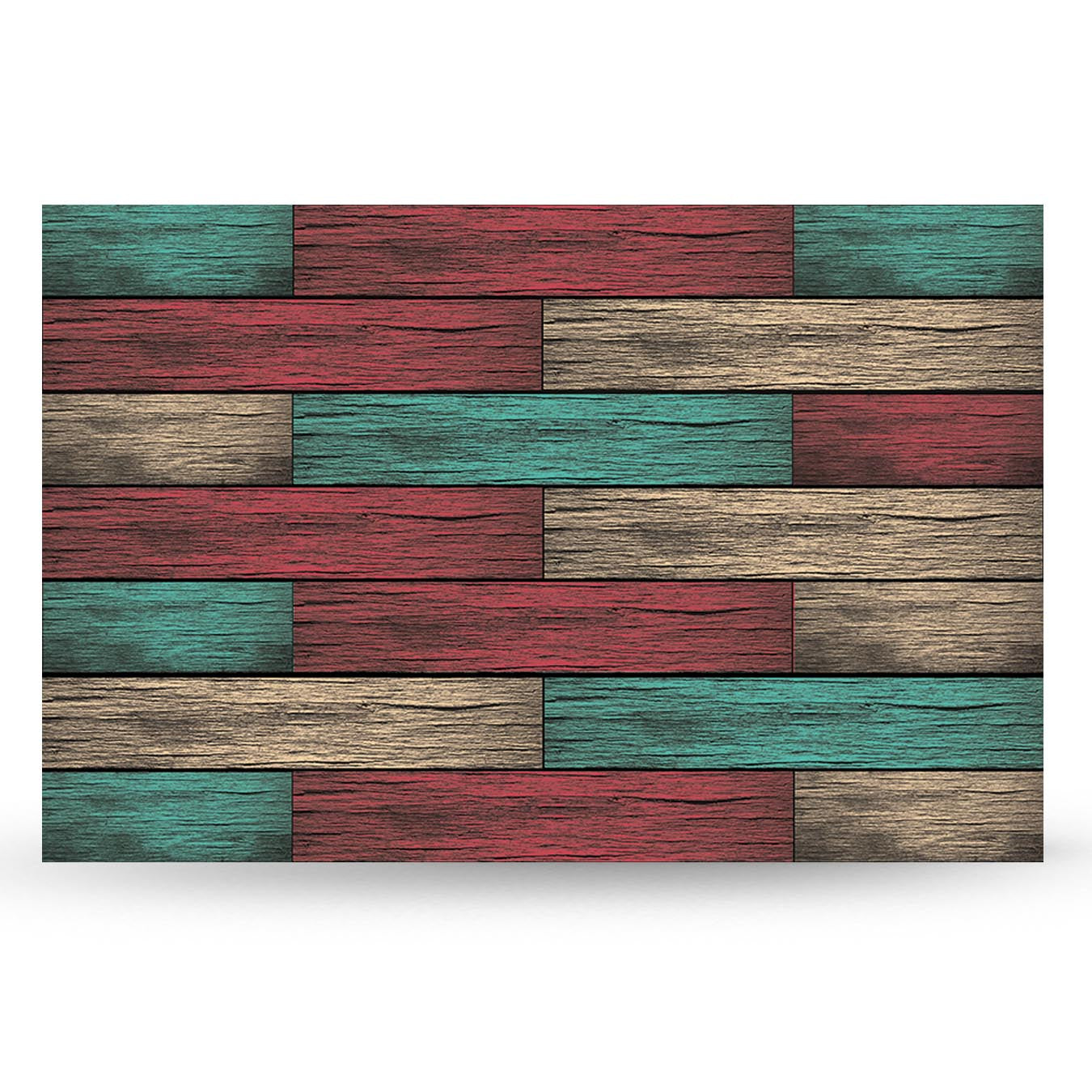 Aqua Marine Wood Plank Board Backboard