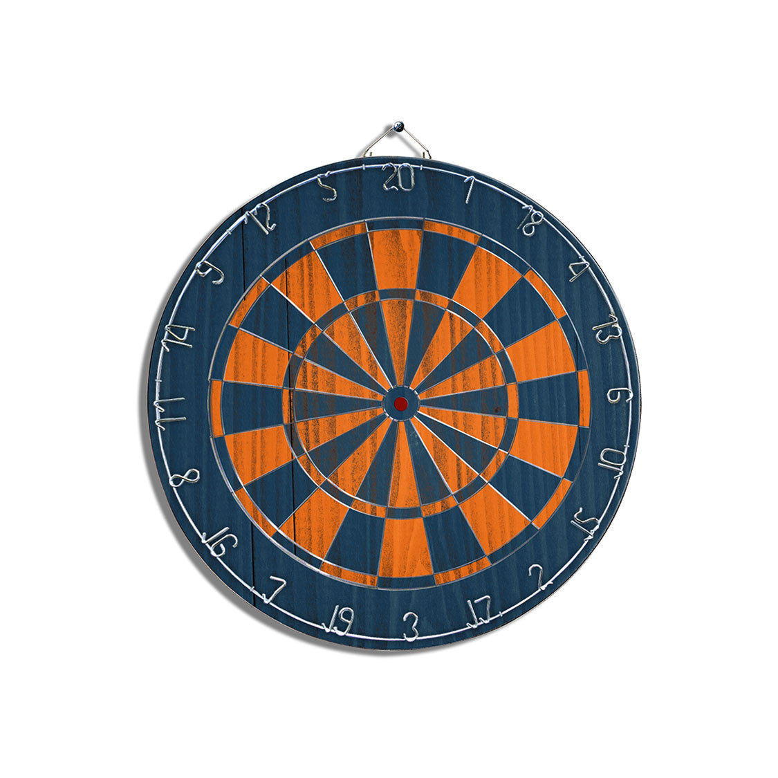 Bronco Blue + Orange Dart Board + Backboard Combo